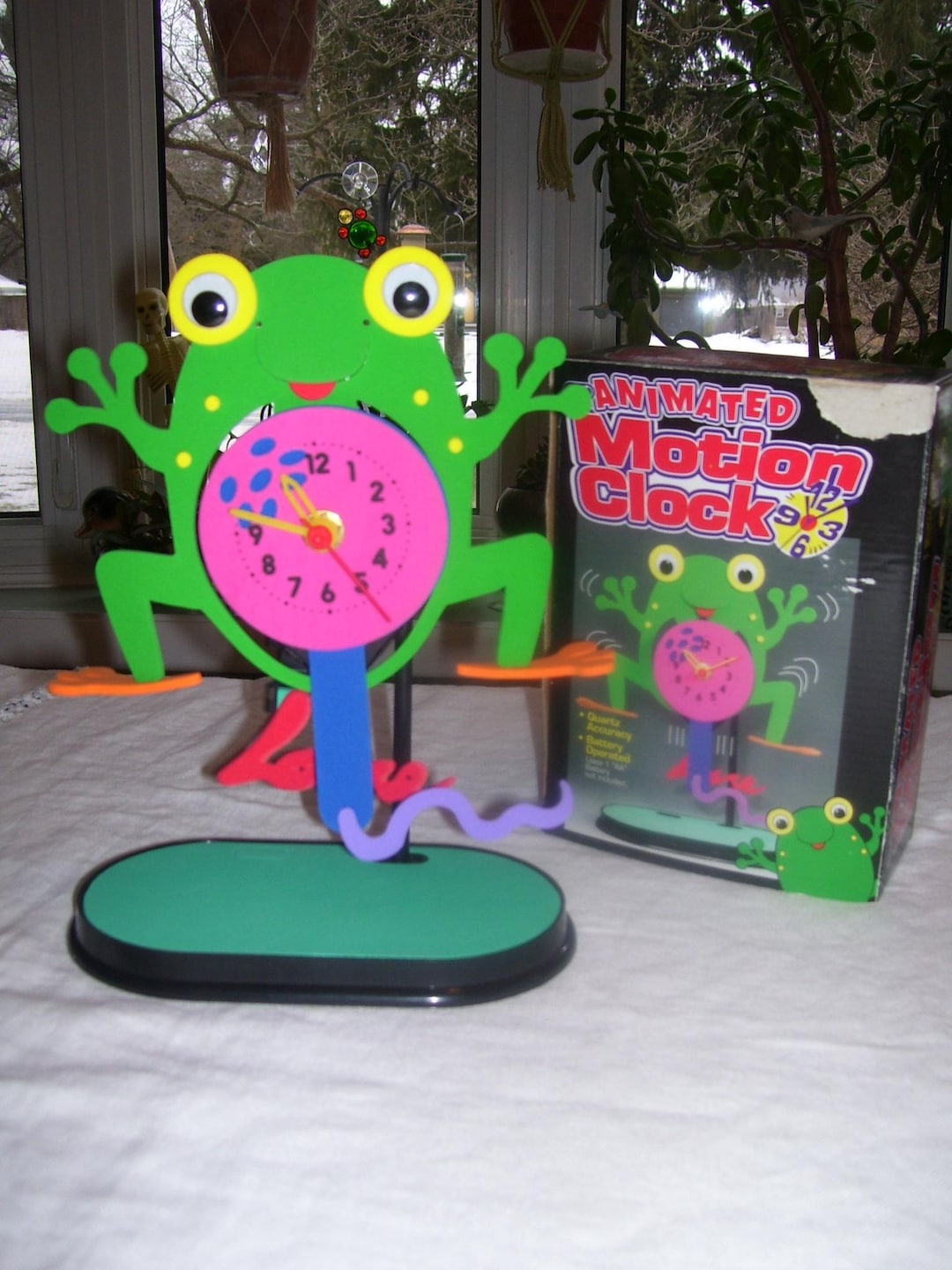 1990s Tozaj Animated Motion Clock Frog Clock WORKING - Etsy