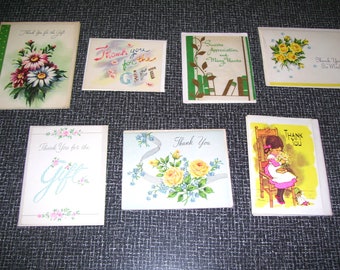 Vintage Thank You Cards - Etsy
