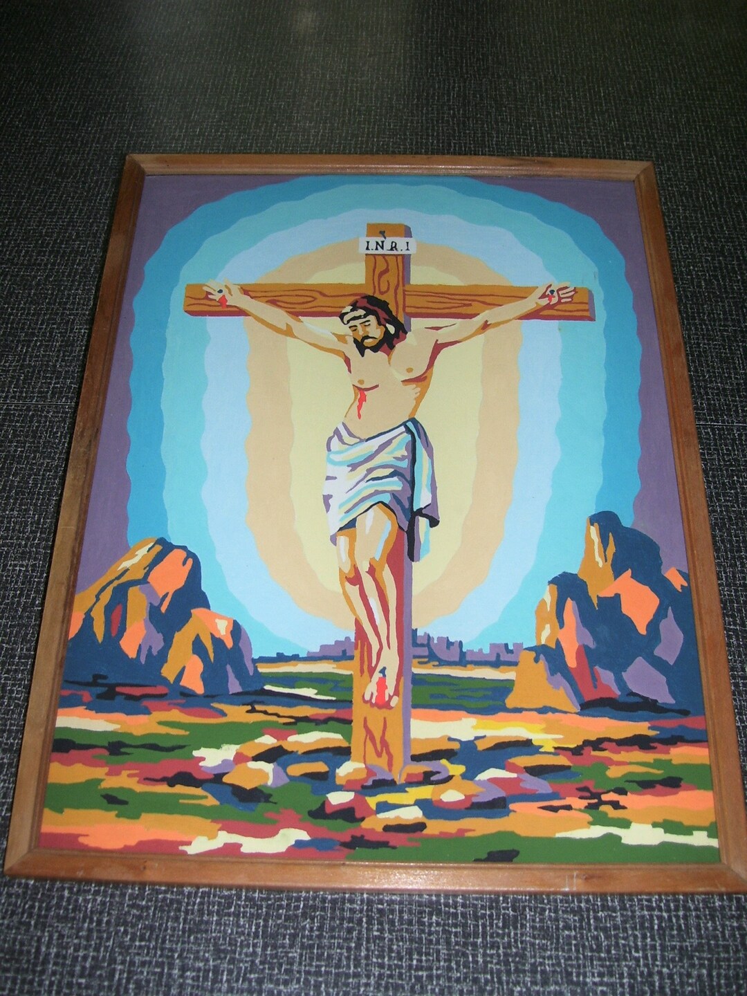 Jesus Crucifixion Paint by Number Jesus PBN 12.75x16.75 Inches Vintage ...