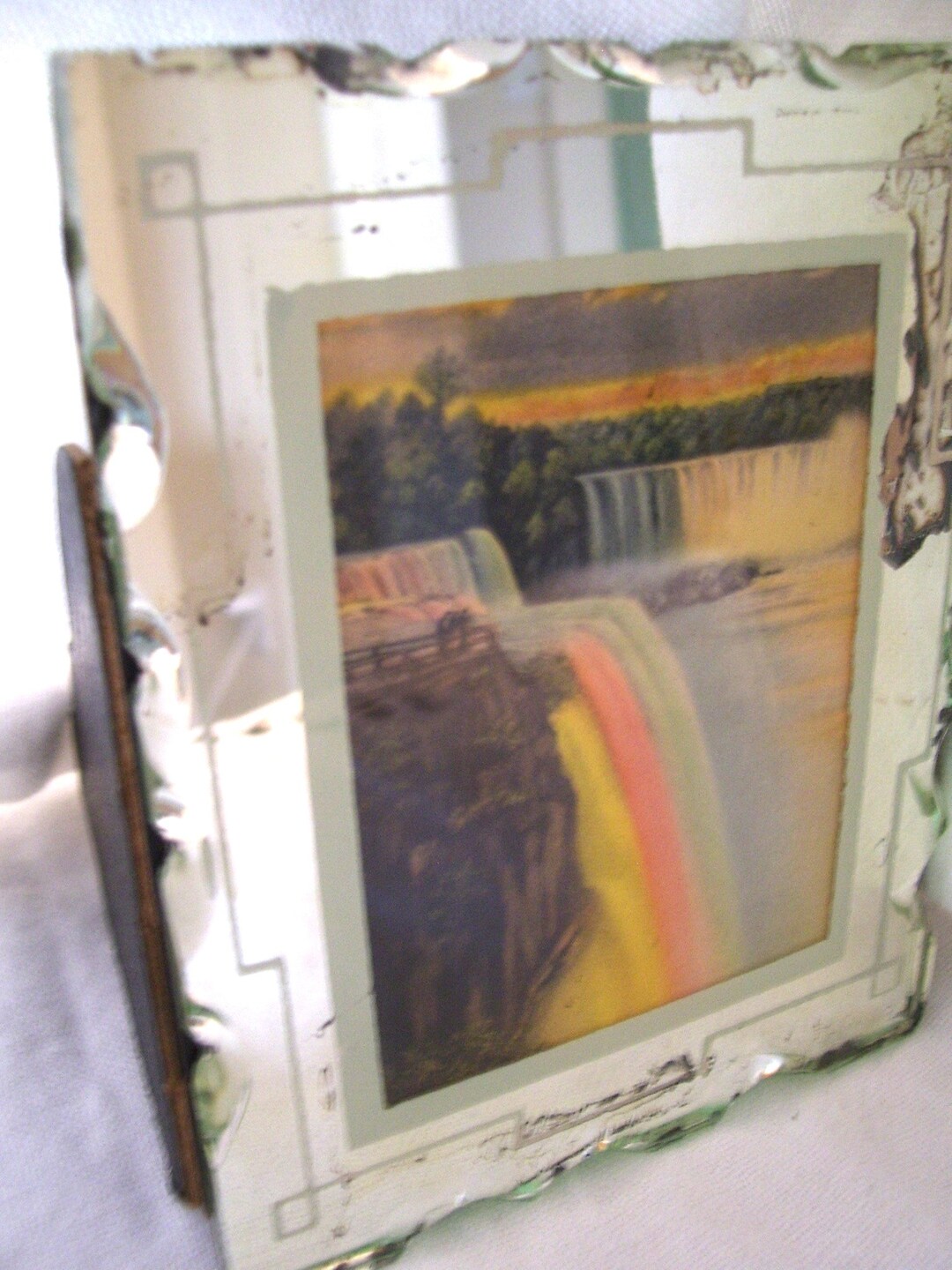 Antique Glass Mirror Picture Frame Photo Frame Table Top 4x5 Inches ...