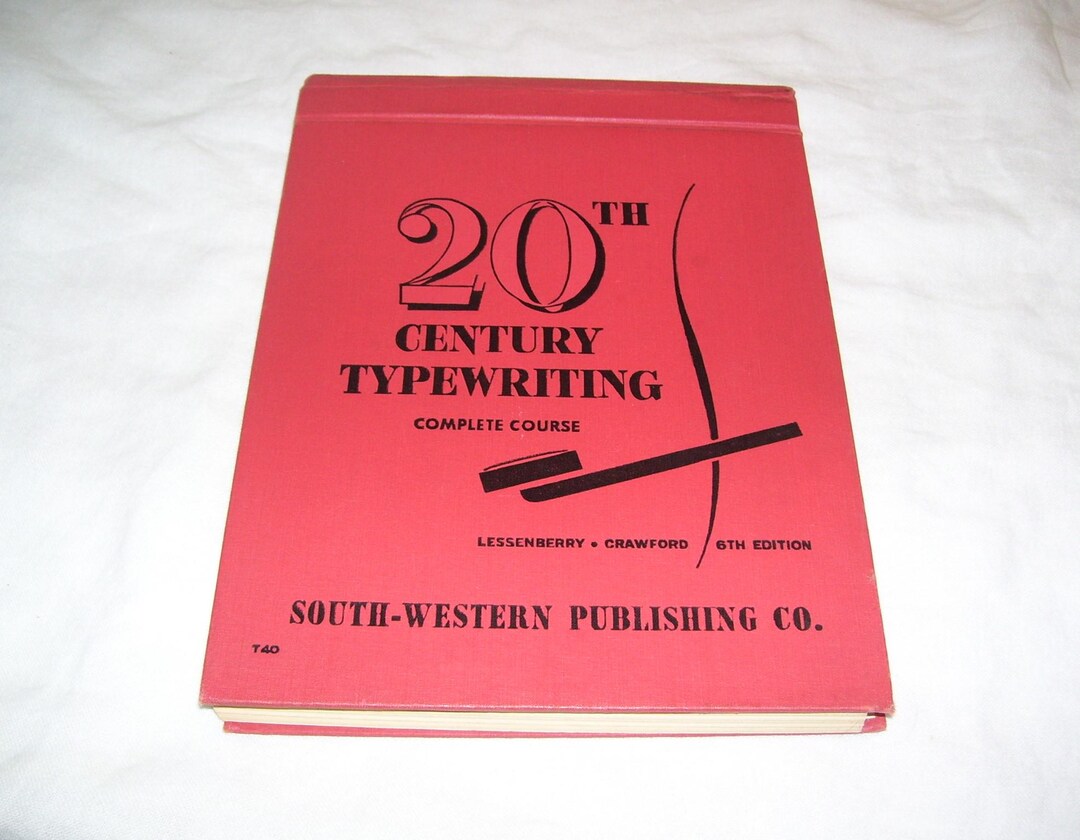 20th Century Typewriting Sixth Edition Typing Manual Typing Guide 1952 ...