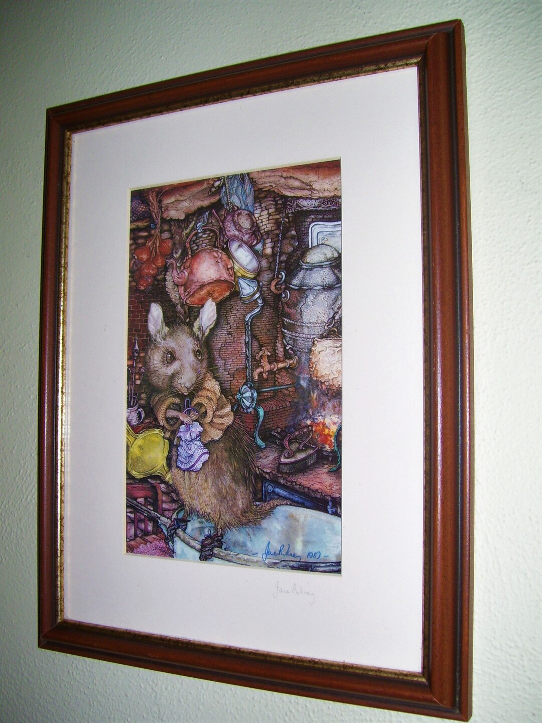 Jane Pinkney Mouse Print Anthropomorphic Mouse Print Signed 1987 10 ...