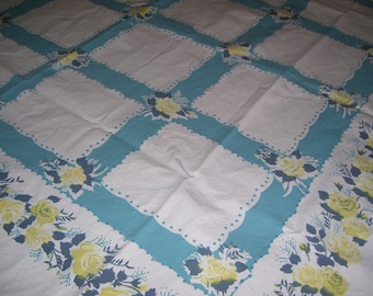 Aqua tablecloth | Etsy