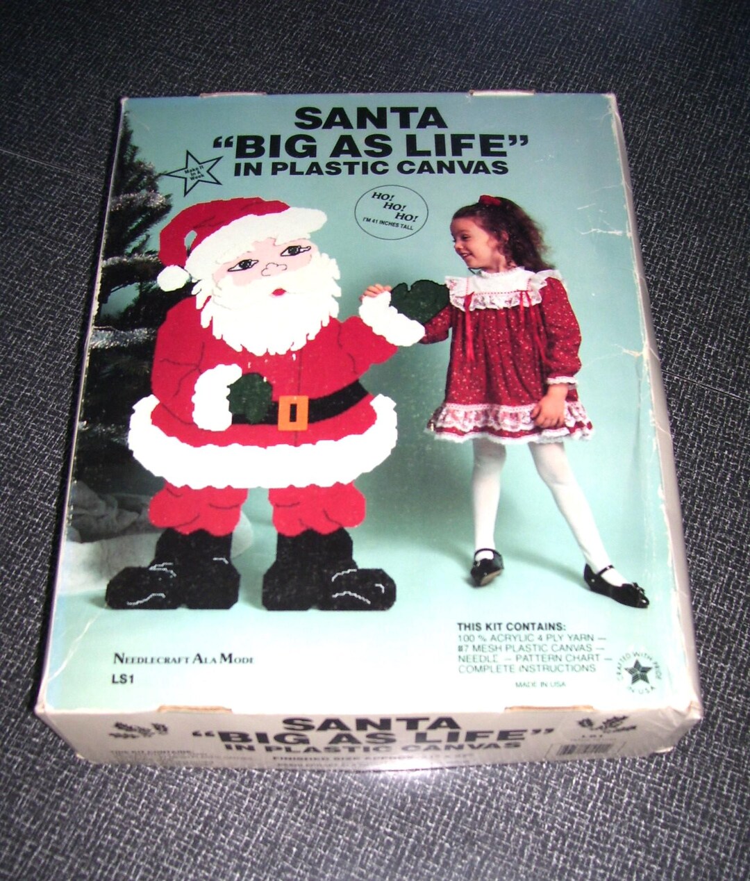 Kitsch Christmas Kit Needlecraft Santa Kit 1991 Vintage - Etsy