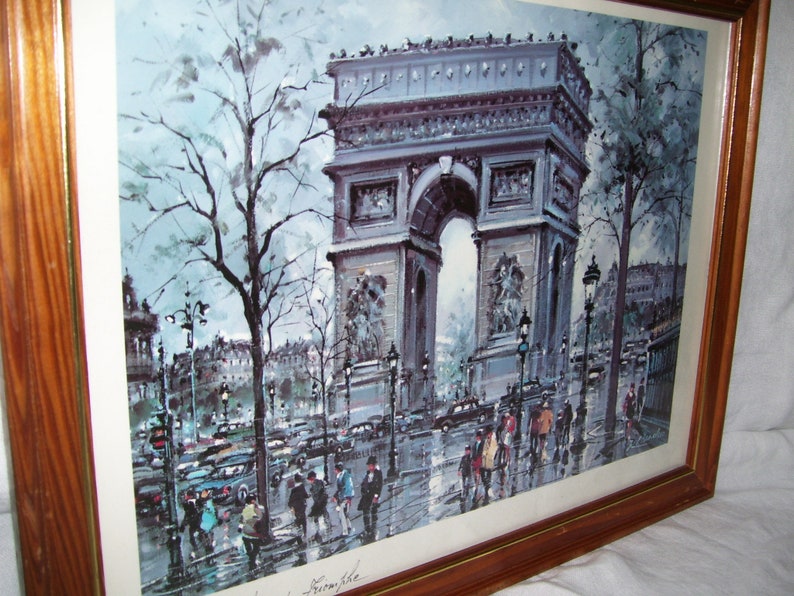 Jacques Chardon Paris Arc De Triumphe Print Framed With Glass 14x18 ...
