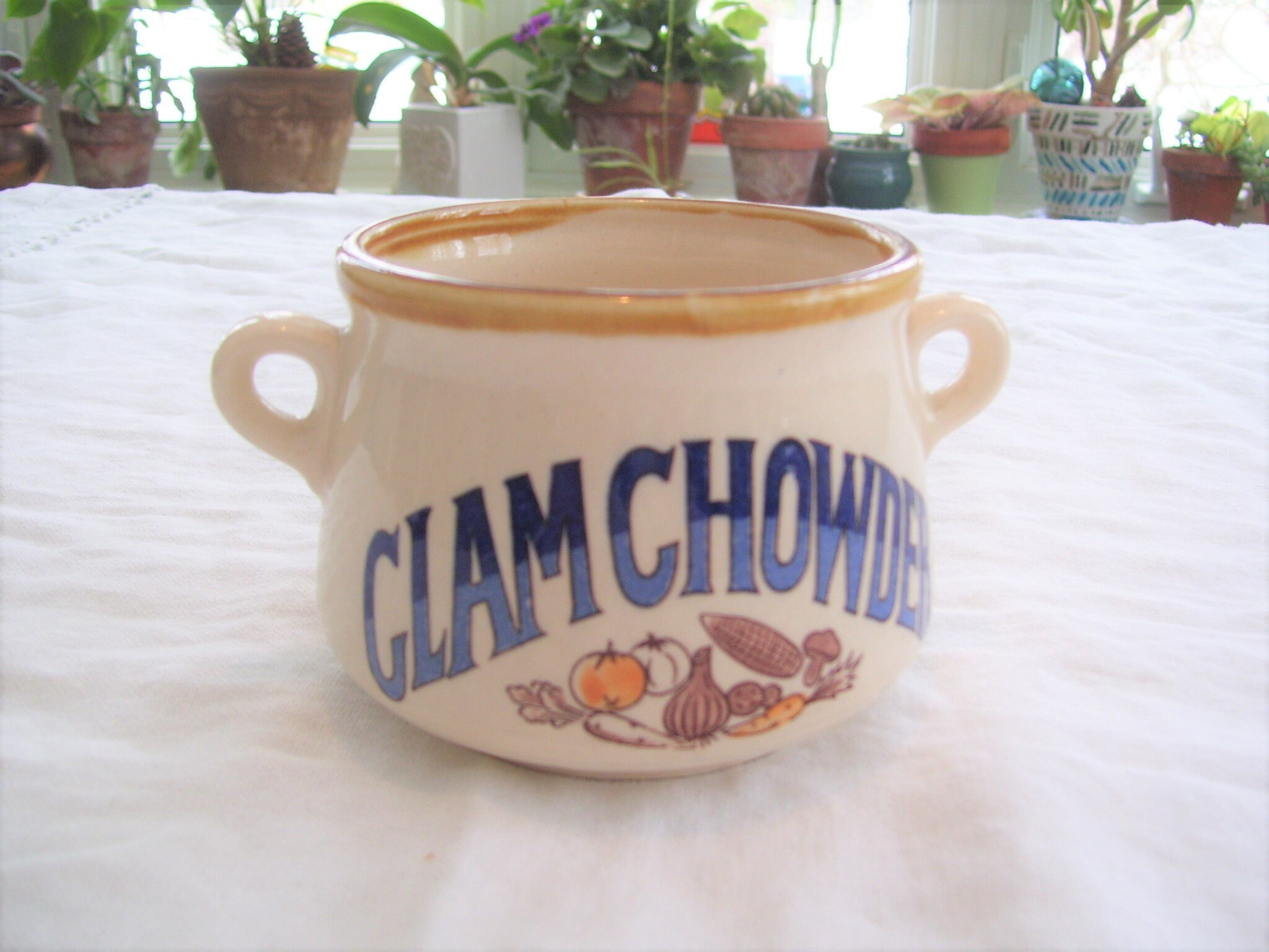 Dining & Serving Bowls Home & Living Stoneware Clam Chowder Soup Bowl ...