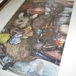 Jane Pinkney Mouse Print Anthropomorphic Mouse Print Signed 1987 10 ...