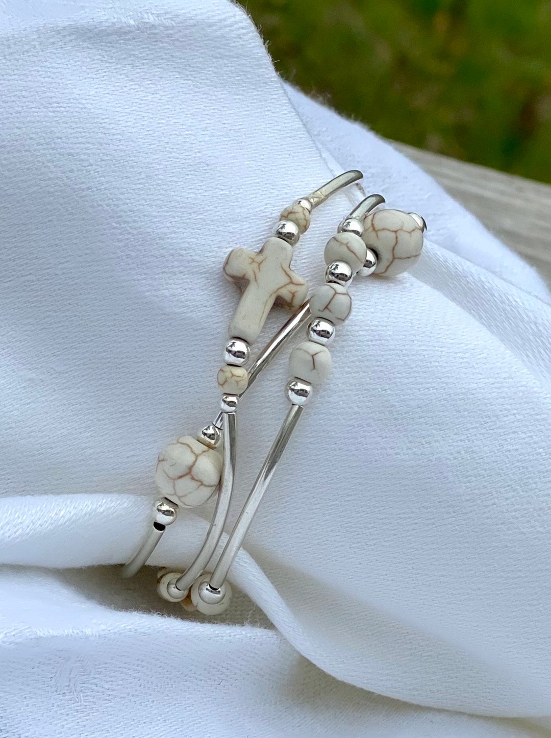 Natural Cross Trio & Sterling Silver - Etsy