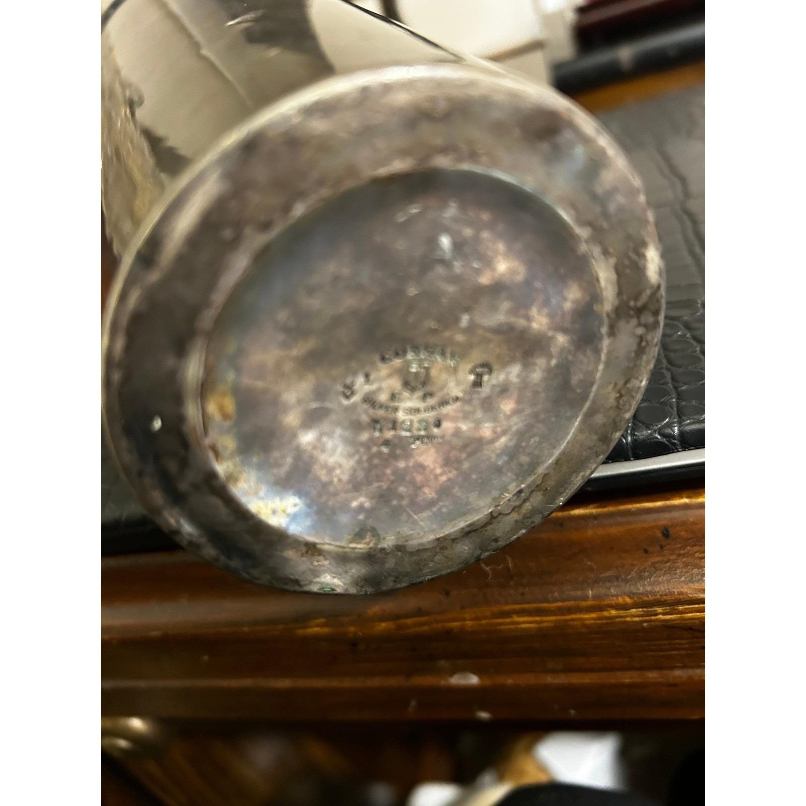 Vintage Gorham Silver Plated Cocktail Shaker Monogrammed RDE Barware ...
