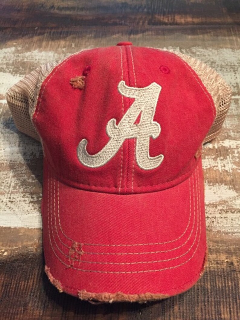 Alabama Crimson Tide Roll Tide Distressed Ball Cap Vintage - Etsy
