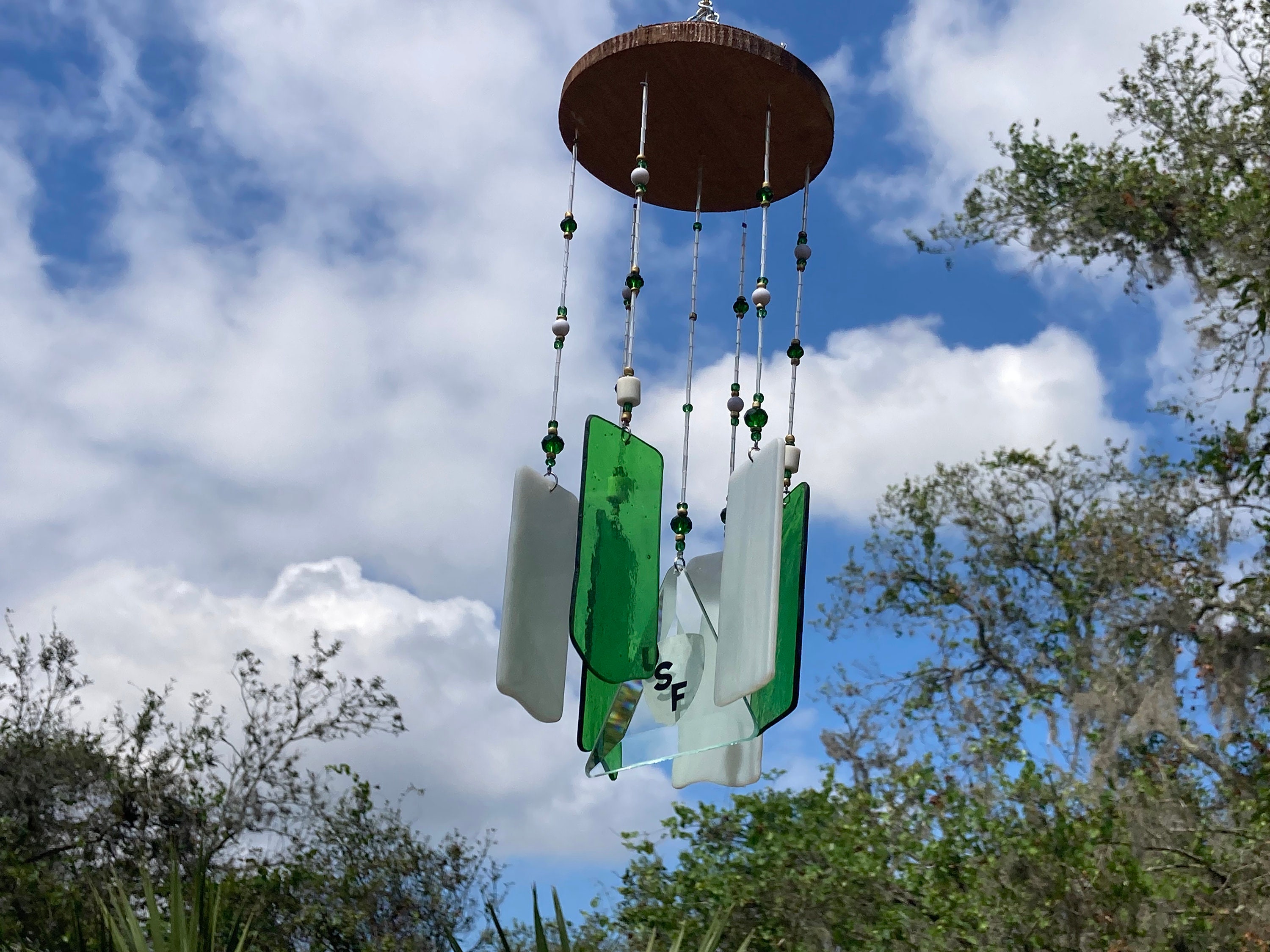 University of South Florida Bulls' Stained Glass Wind Chime - Etsy