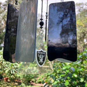 Las Vegas Raiders' Stained Glass Wind Chime - Etsy