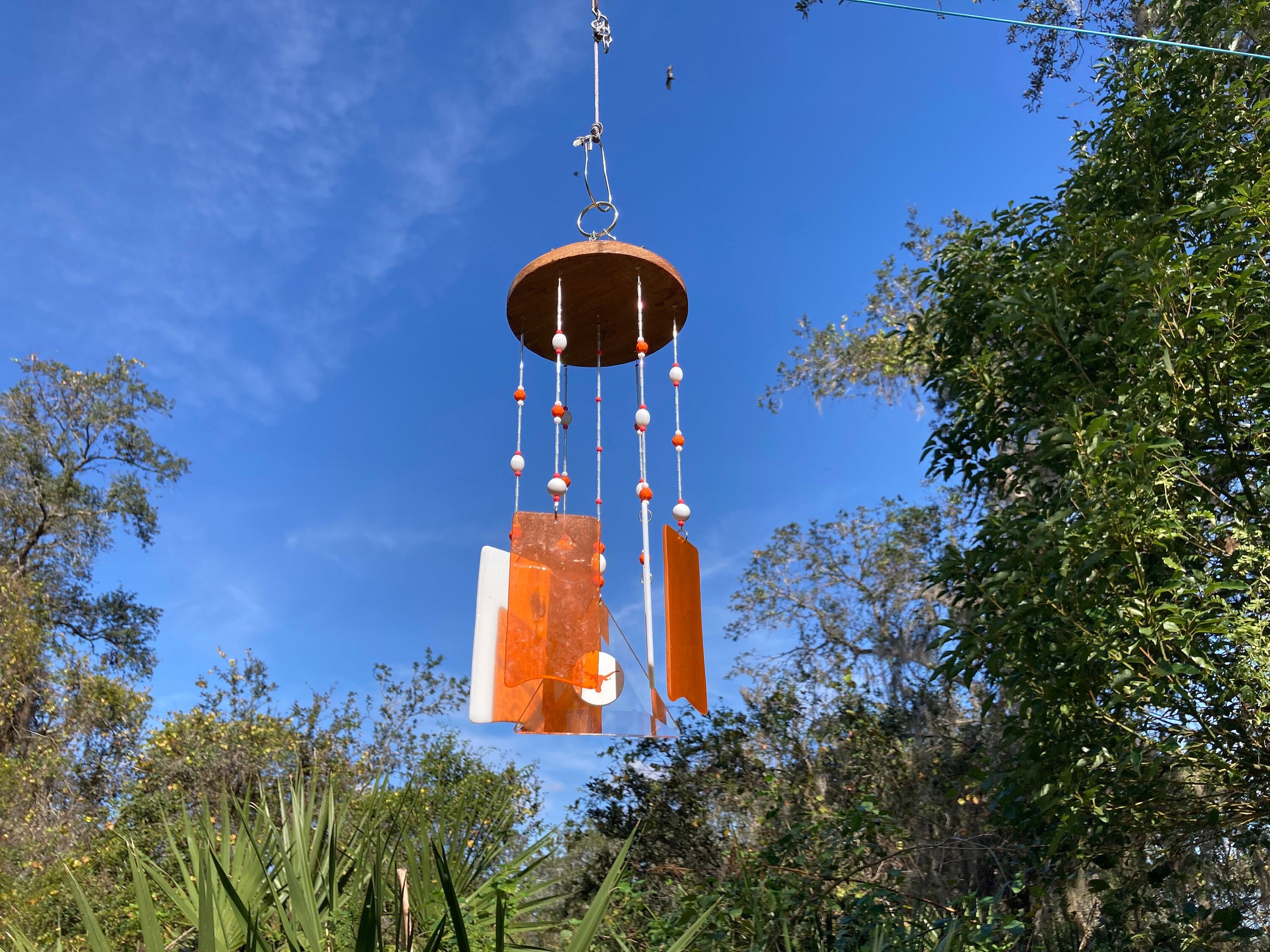 Texas Longhorns' Stained Glass Wind Chime - Etsy