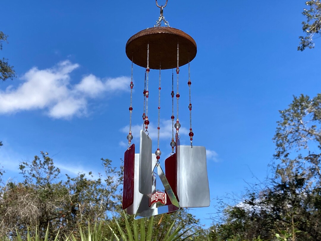 Ohio State University-stained Glass Wind Chime - Etsy