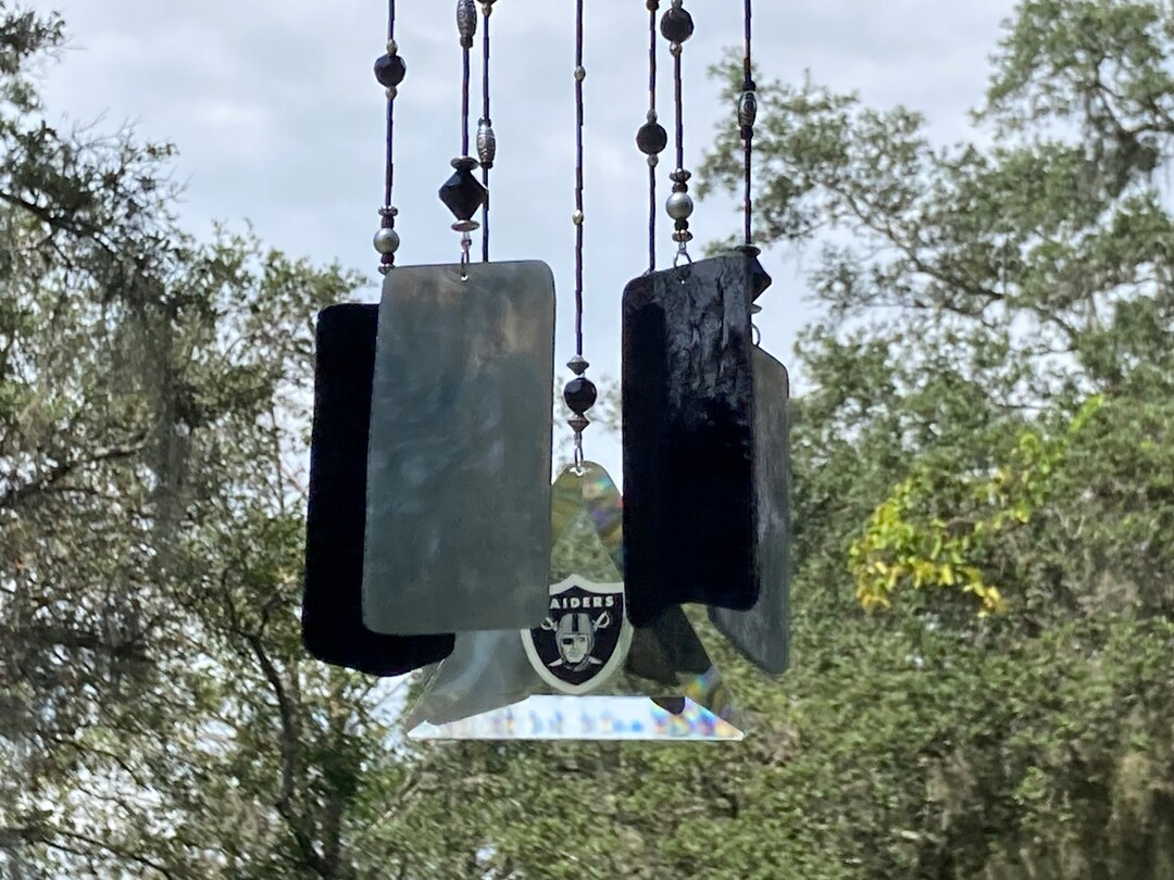 Las Vegas Raiders' Stained Glass Wind Chime - Etsy