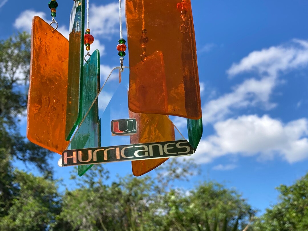 Miami Hurricanes Stained Glass Wind Chime - Etsy
