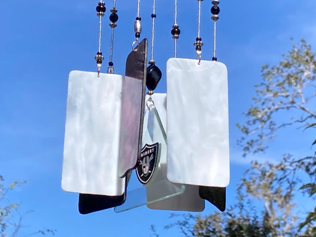 Las Vegas Raiders' Stained Glass Wind Chime - Etsy