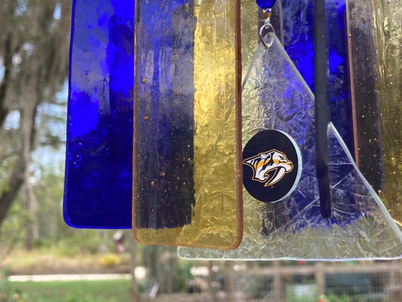 Nashville Predators' Stained Glass Wind Chime | Etsy