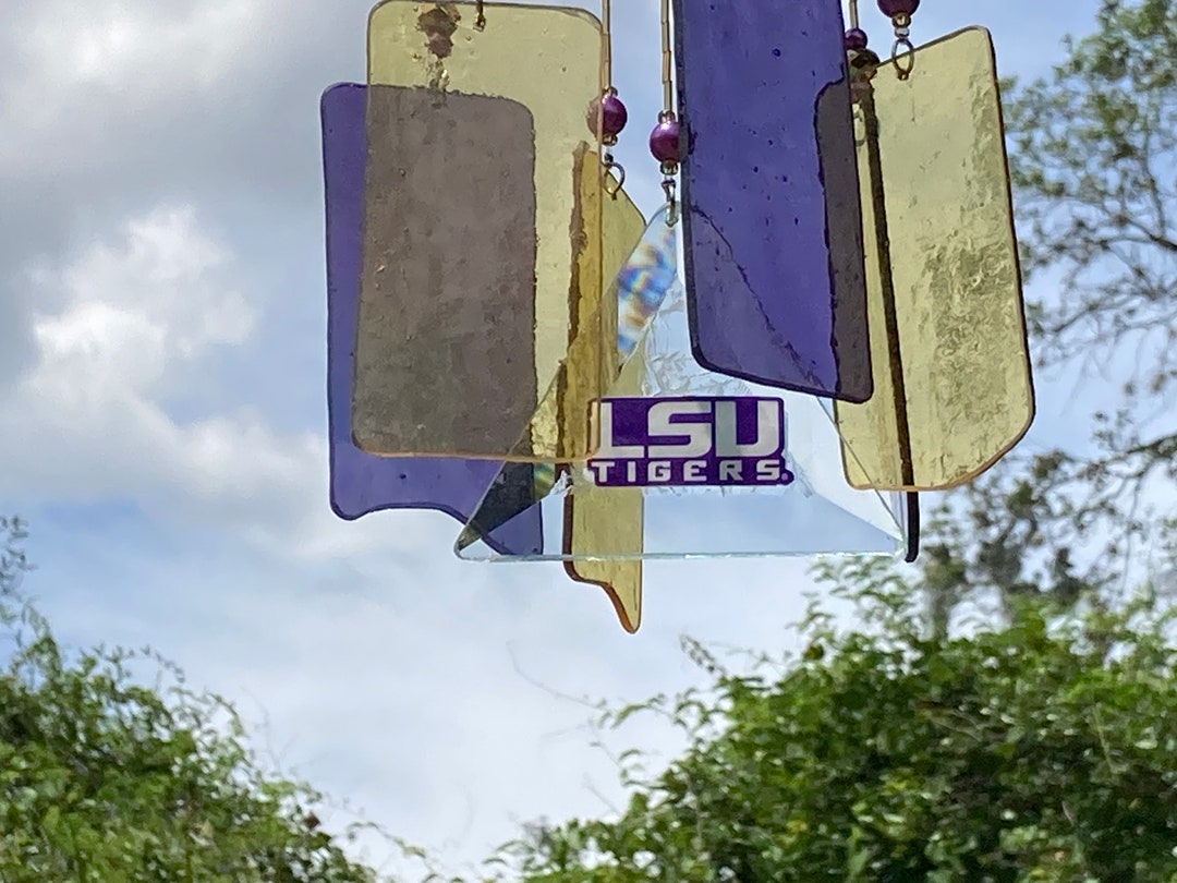 Lsu Tigers' Stained Glass Wind Chime - Etsy