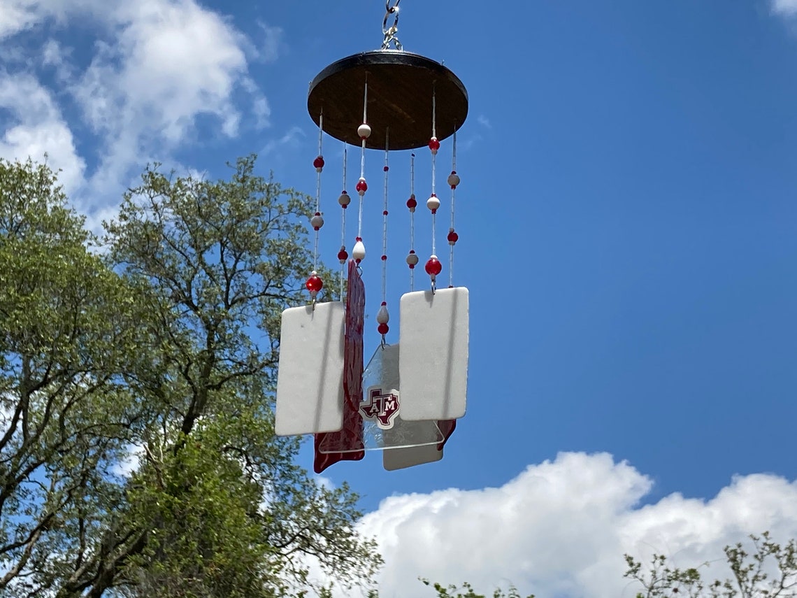 Texas A&M University Stained Glass Wind Chime | Etsy