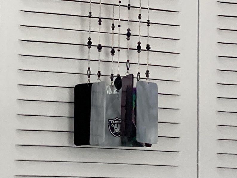 Las Vegas Raiders' Stained Glass Wind Chime - Etsy