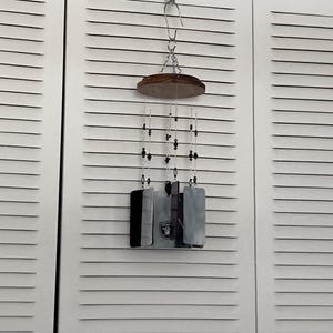 Las Vegas Raiders' Stained Glass Wind Chime - Etsy