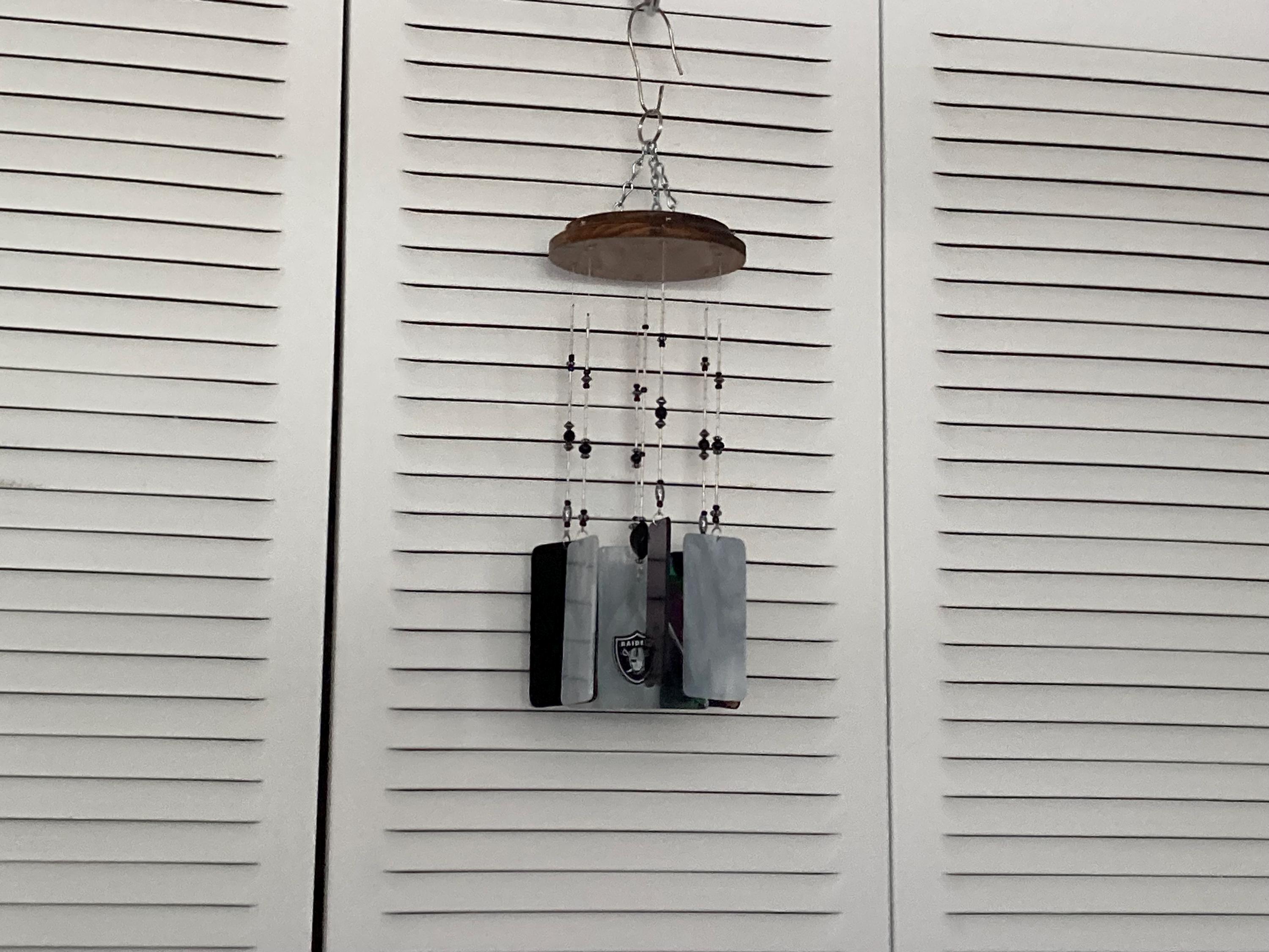 Las Vegas Raiders' Stained Glass Wind Chime - Etsy