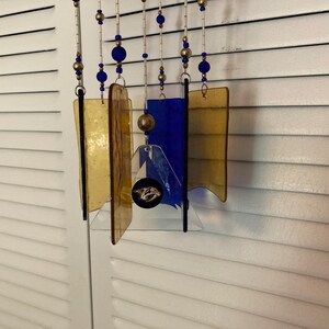 Nashville Predators' Stained Glass Wind Chime - Etsy