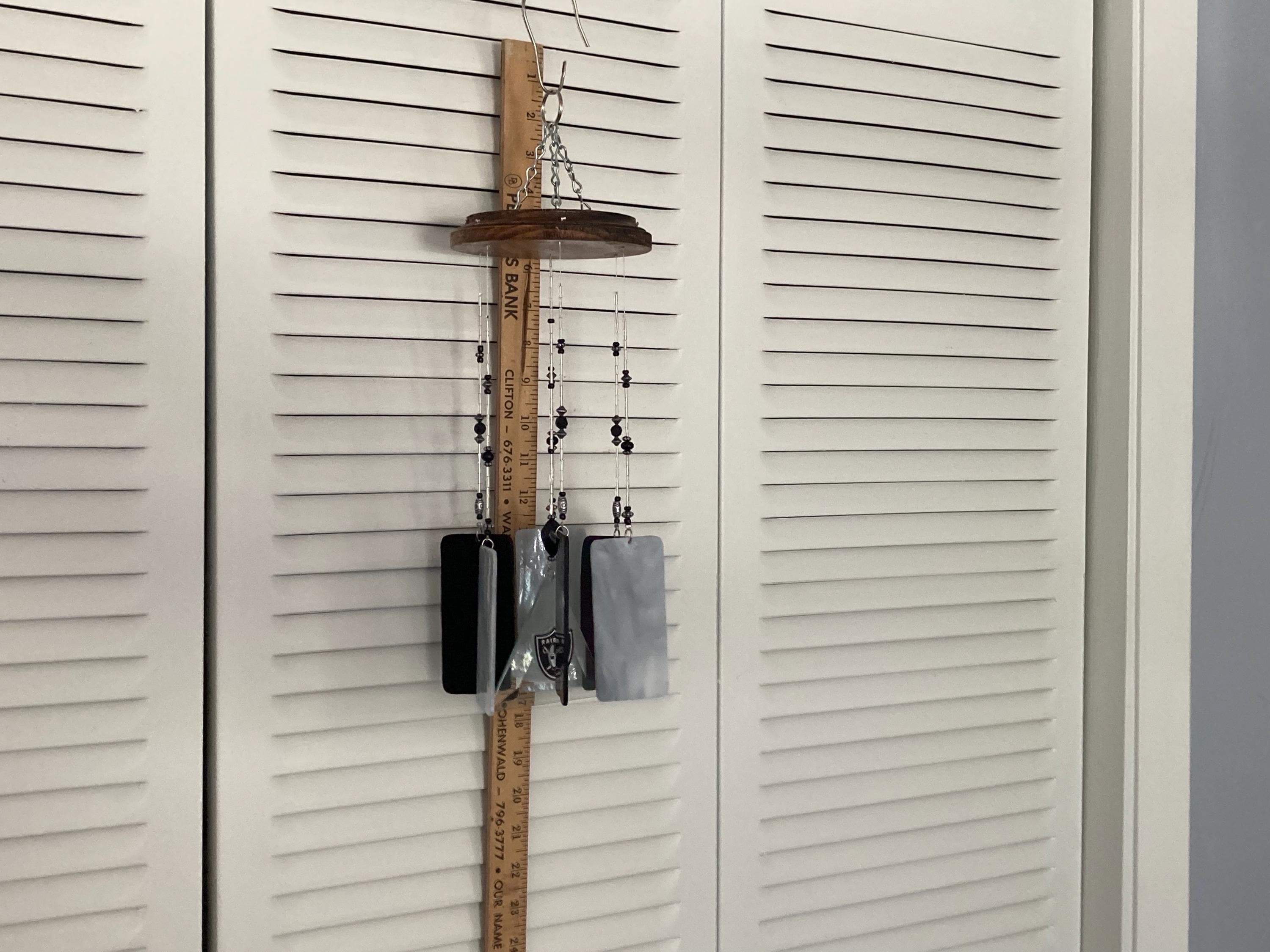 Las Vegas Raiders' Stained Glass Wind Chime - Etsy