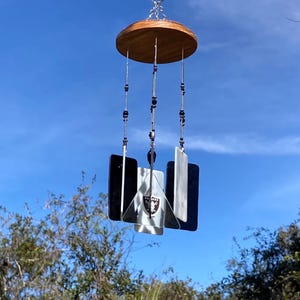 Las Vegas Raiders' Stained Glass Wind Chime - Etsy