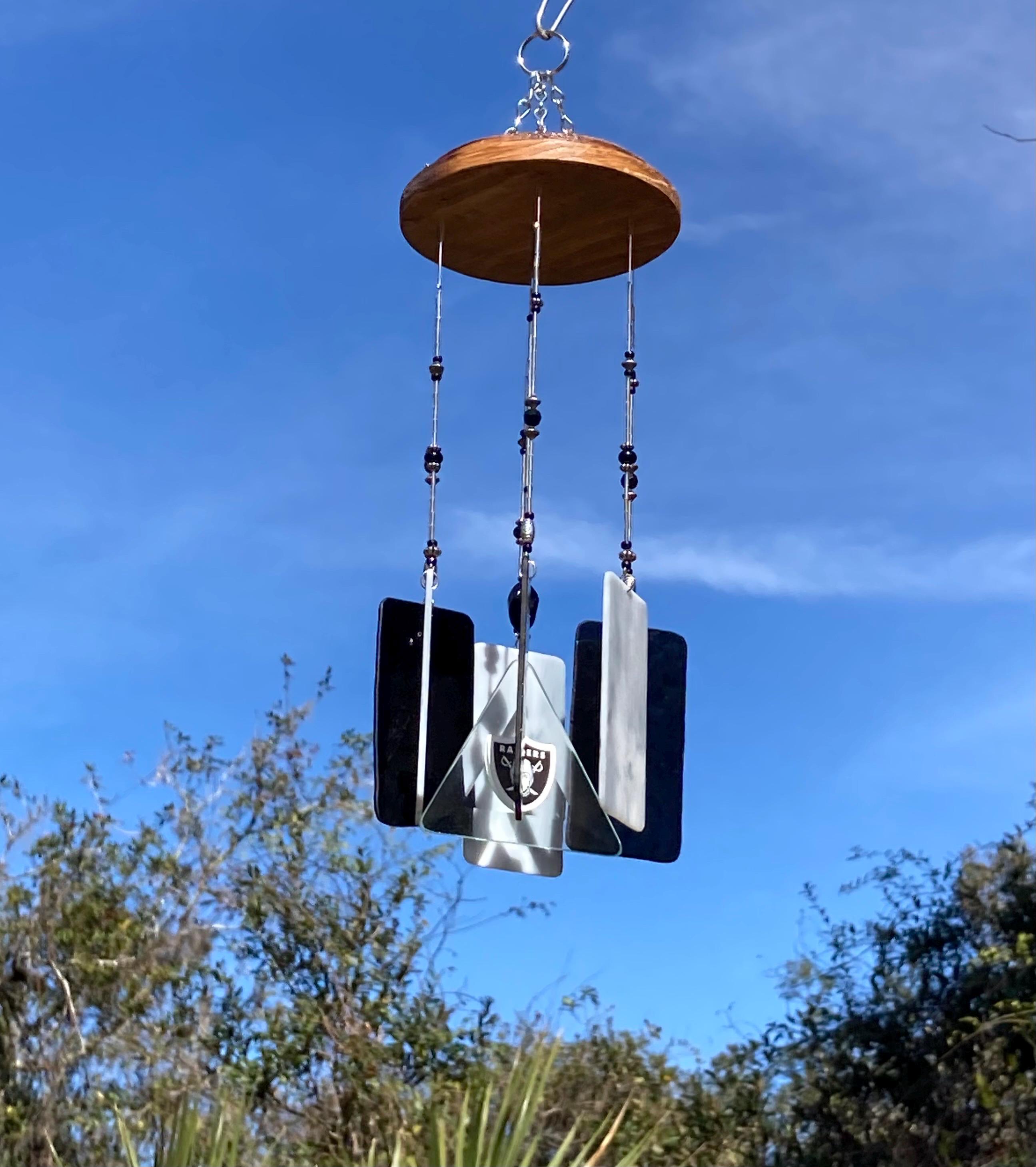 Las Vegas Raiders' Stained Glass Wind Chime - Etsy