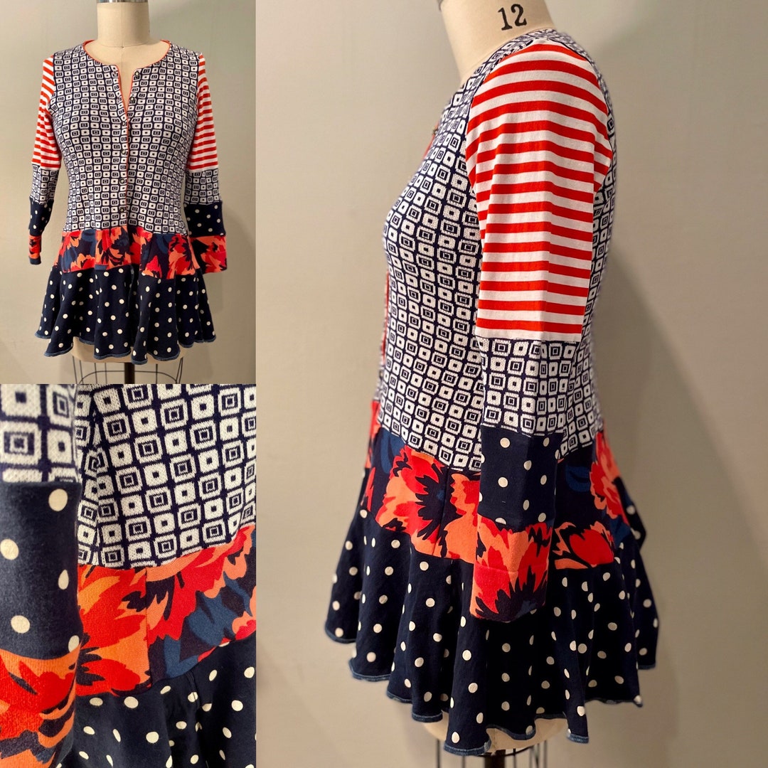 Cotton Cardigan Made From Repurposed Upcycled Cotton Sweaters and ...