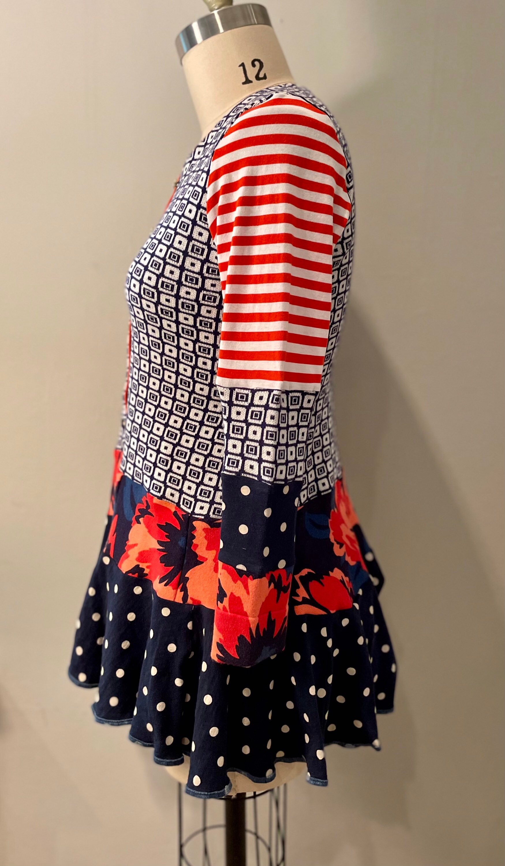 Cotton Cardigan Made From Repurposed Upcycled Cotton Sweaters and ...