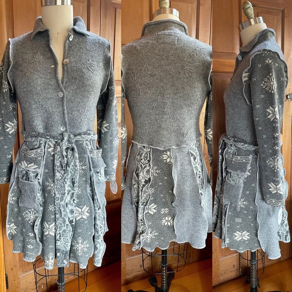 Upcycle Sweater Coat - Etsy