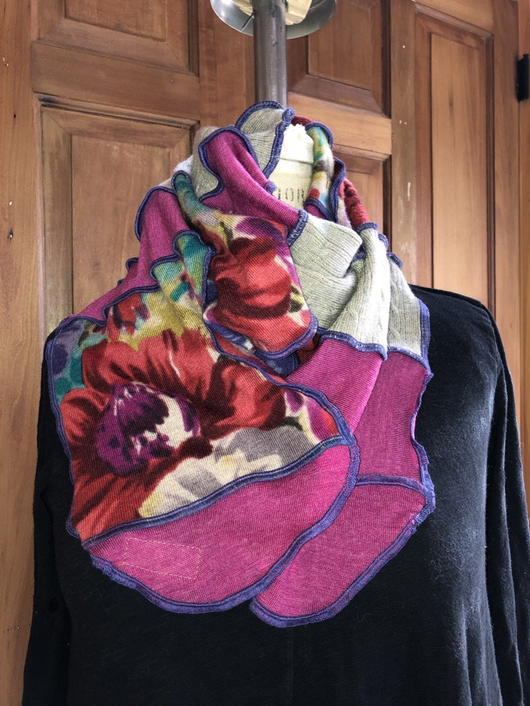 Upcycled Merino and Wool Long Patchwork Scarf - Etsy