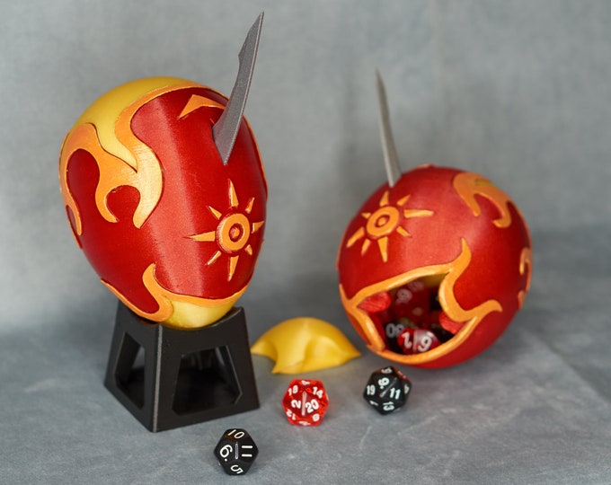 Digi Egg of Courage - Dice Container - Hand Painted With FRAGILE ...