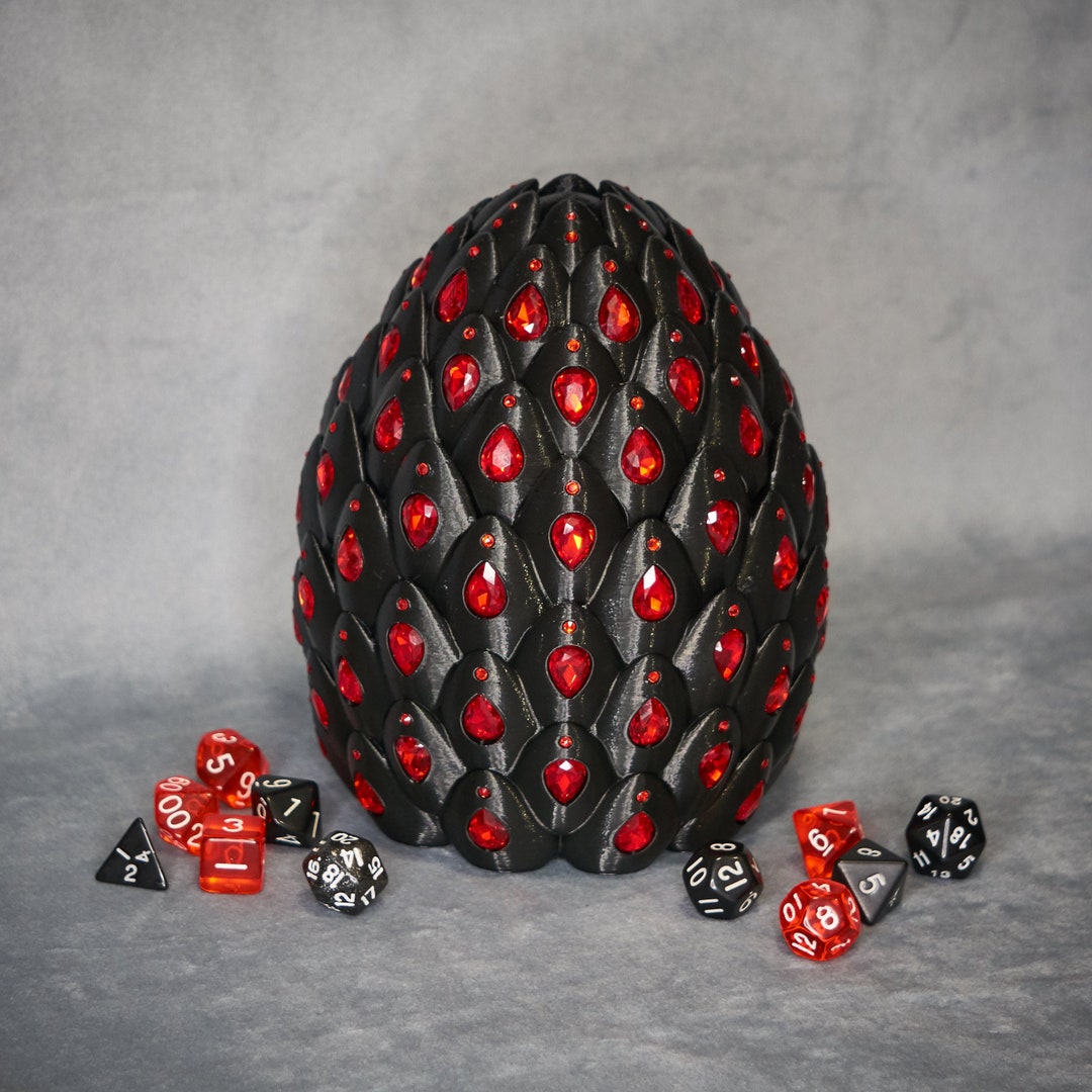 Teardrop Gemmed Ridgeback Dragon Egg Deck Box for Holding A Double ...