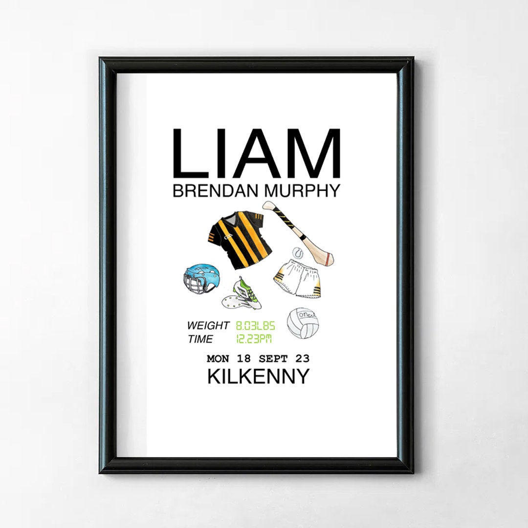 GAA Children's Personalised Illustration, Gaa Kids Gifts, Gaa Sport ...