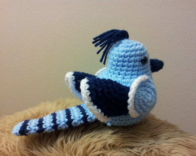 Amigurumi Crochet Stuffed Blue Jay - Etsy