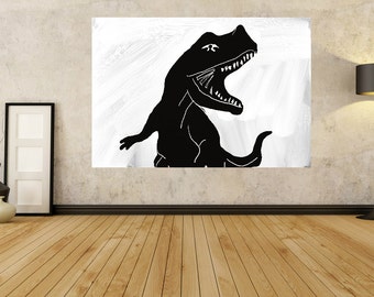 T rex painting | Etsy