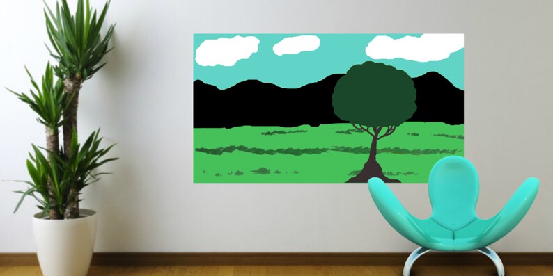 Huge Wall Art Modern Homedecor Abstract Landscape Painting Modern ...