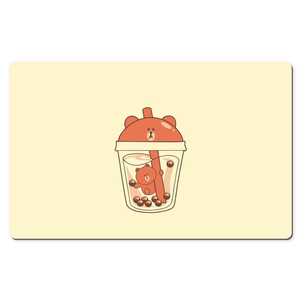 Bubble Tea Mouse Pad Bear Desk Mat Korean Mouse Pad Kawaii - Etsy