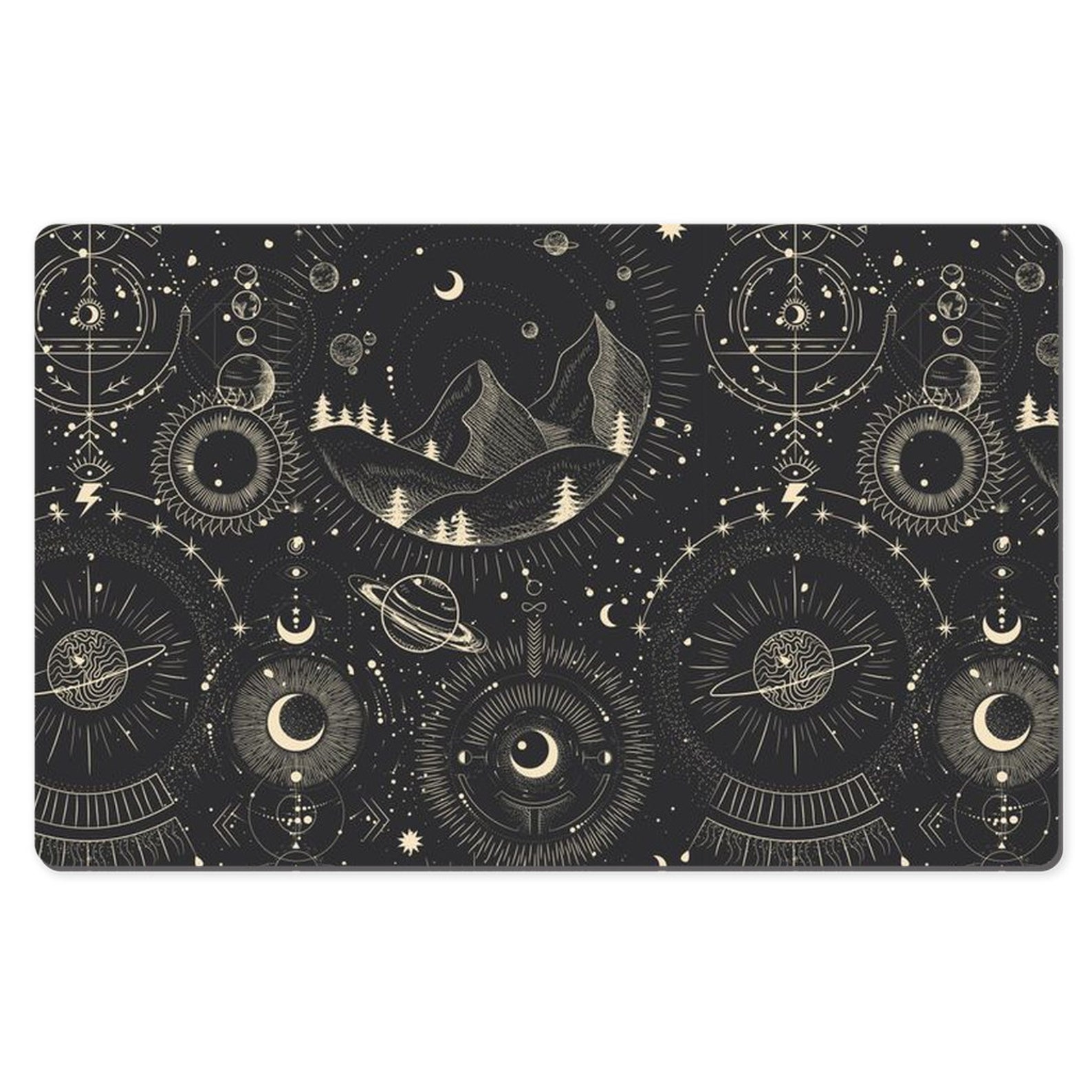 Celestial Desk Mat Space Desk Mat Astrology Workspace | Etsy