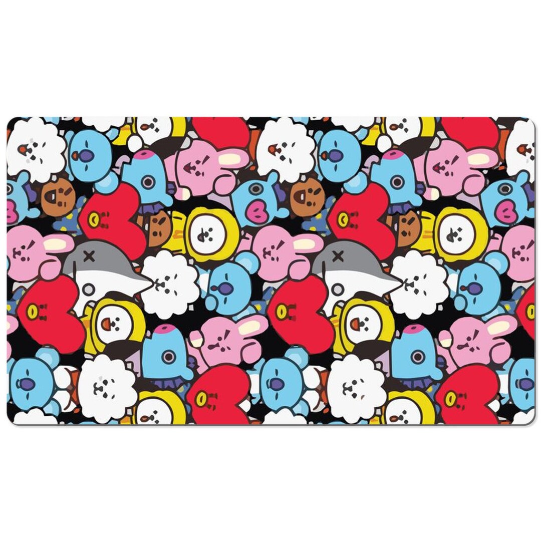 Bts Bt21 Line Japanese Mouse Pad Gamer Desk Mat, Large Desk Pad, Big ...
