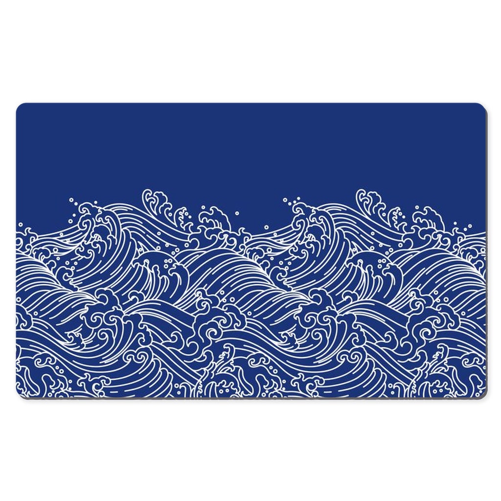 Kawaii Desk Mat Vintage Blue Desk Mat the Great Wave off - Etsy