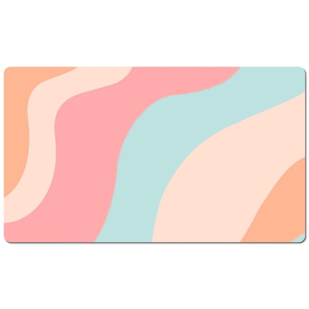 Groovy Boho Pastel Kawaii Mouse Pad Desk Mat, Large Desk Pad, Big ...