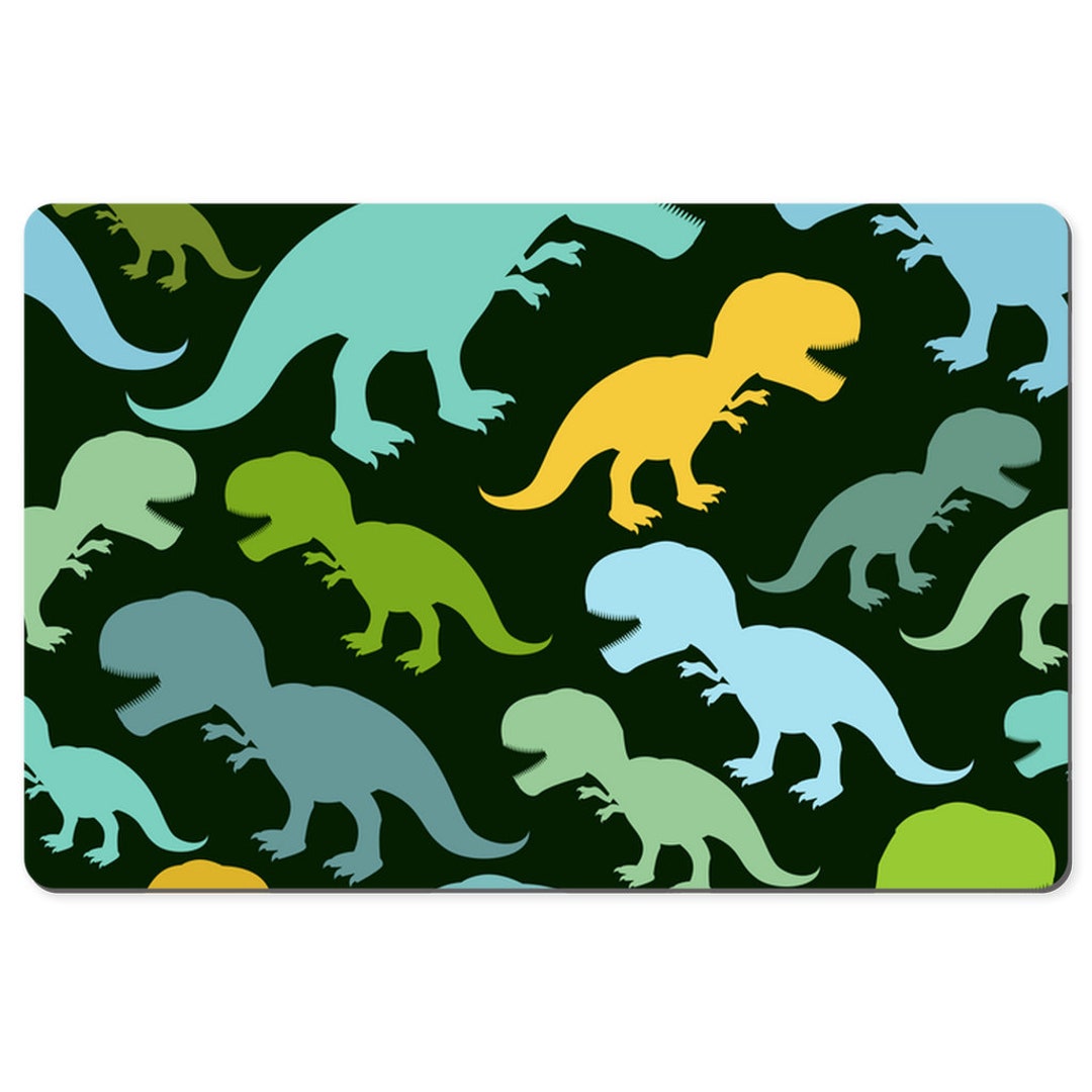 Dinosaur Desk Mat, Green Mouse Keyboard Pad, Dinosaur Lover, Extended ...