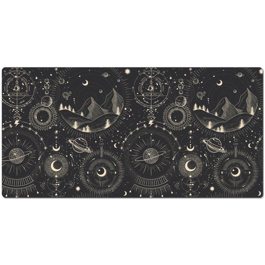 Celestial Desk Mat | Space Desk Mat | Astrology Workspace | Zodiac Desk ...