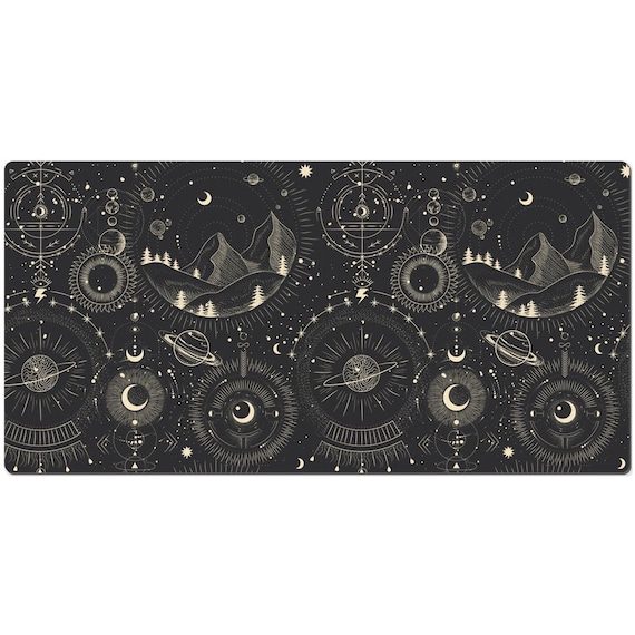 Celestial Desk Mat Space Desk Mat Astrology Workspace | Etsy