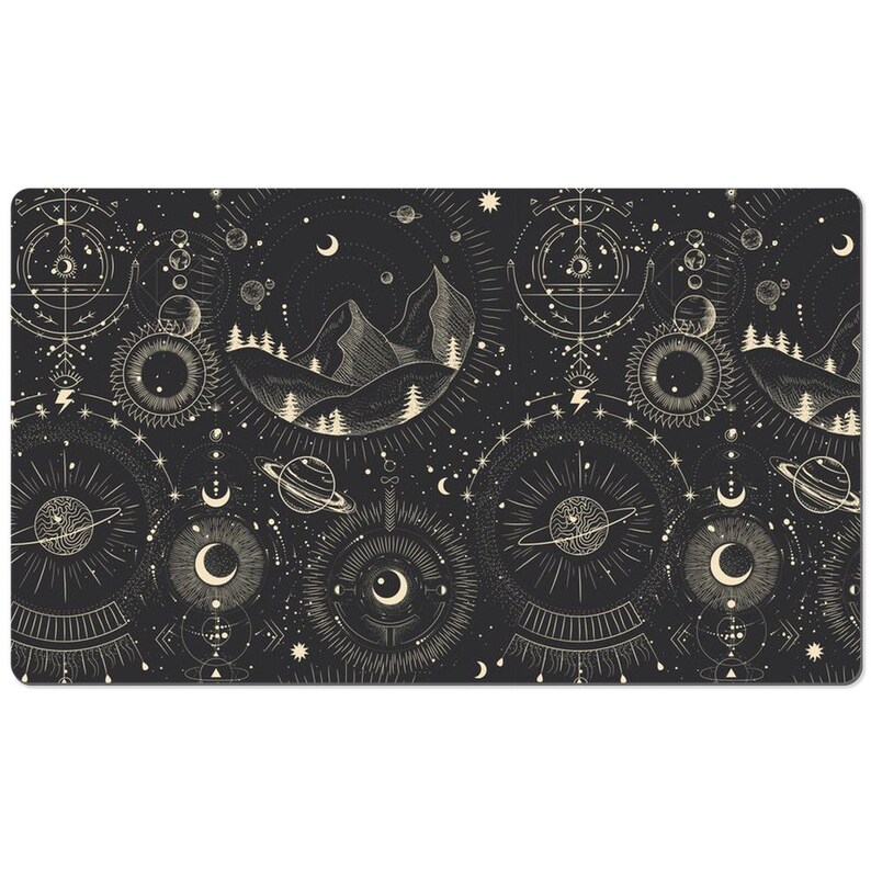 Celestial Desk Mat Space Desk Mat Astrology Workspace - Etsy